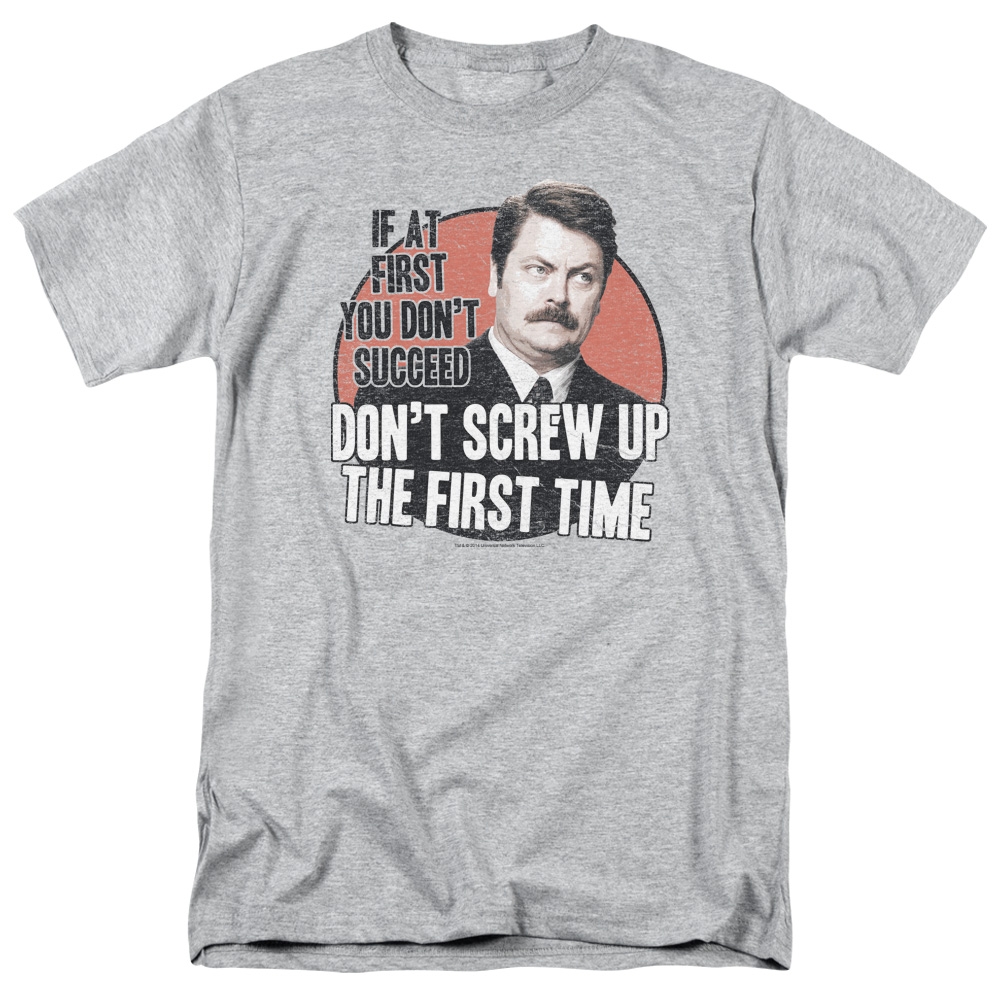 Parks And Recreation Ron Swanson Dont Screw Up Licensed Adult T-Shirt ...